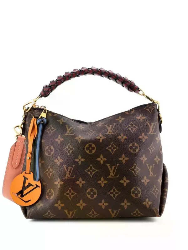 LOUIS VUITTON Braided Handle Beaubourg Monogram Canvas Mini Hobo Bag - Brown