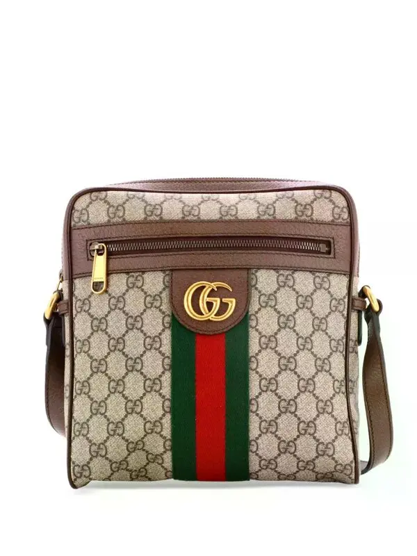 Gucci Ophidia Messenger Bag Gg Coated Canvas Small - Brown