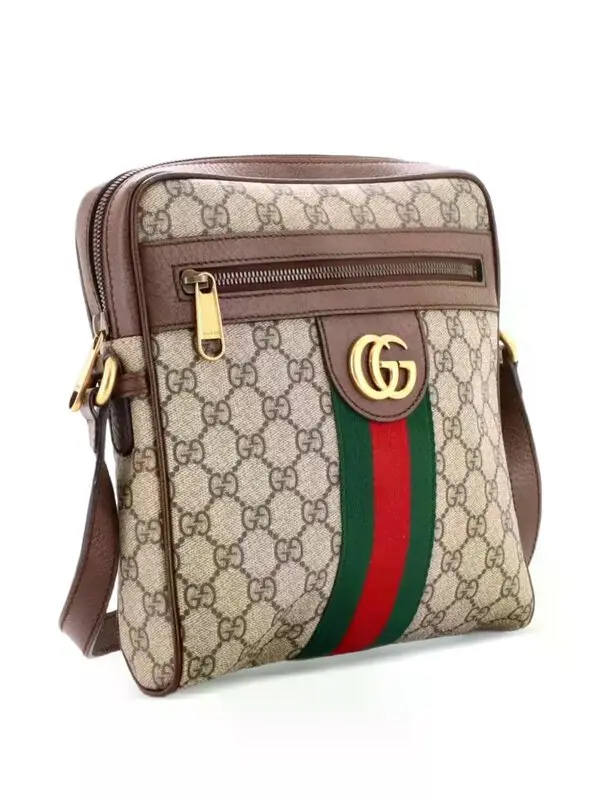 Gucci Ophidia Messenger Bag Gg Coated Canvas Small - Brown
