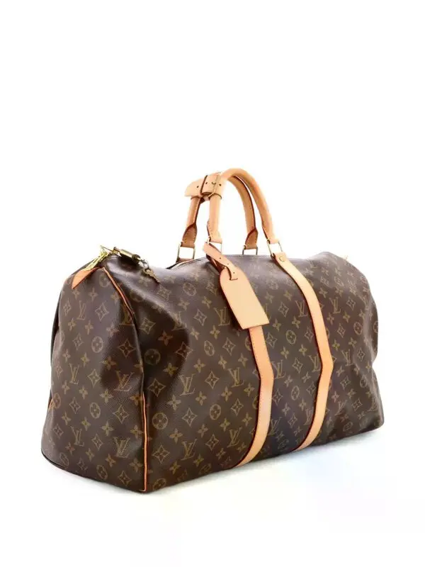 LOUIS VUITTON Keepall Bag Monogram Canvas 50 Travel Bag - Brown