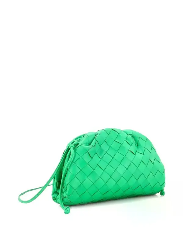 Bottega Veneta The Pouch Intrecciato Nappa Mini Crossbody Bag - Green