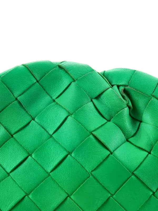 Bottega Veneta The Pouch Intrecciato Nappa Mini Crossbody Bag - Green