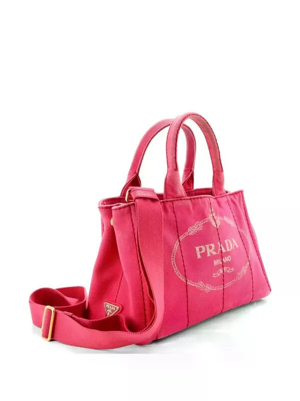 Prada Canapa Convertible Canvas Mini Tote Bag