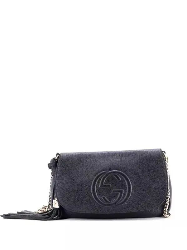 Gucci Soho Chain Leather Medium Crossbody Bag - Black