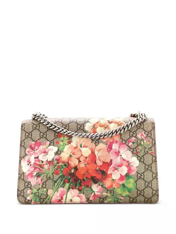 Gucci Dionysus Blooms Print Gg Coated Canvas Small Shoulder Bag - Brown