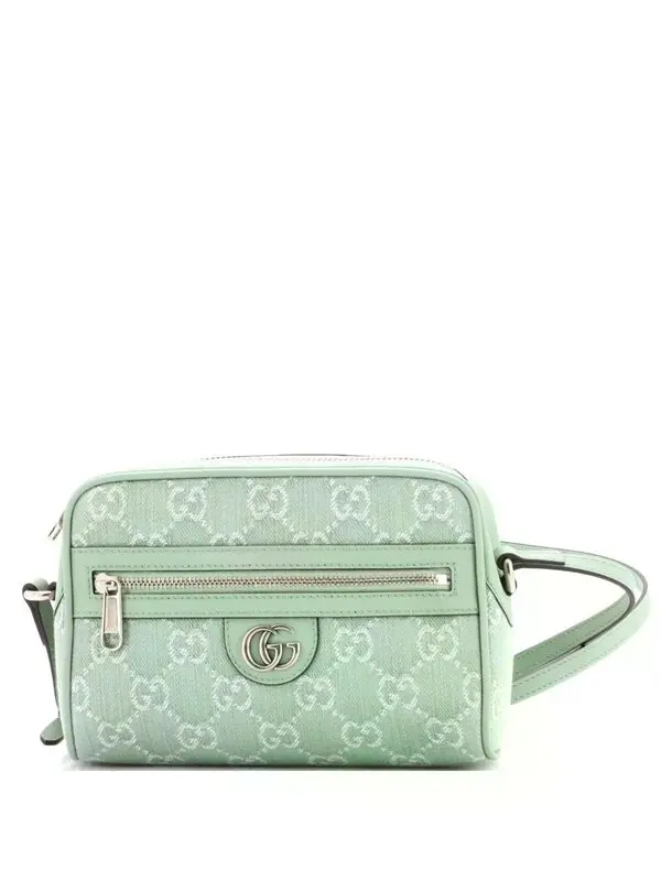 Gucci Ophidia Shoulder Bag Gg Canvas Mini Crossbody Bag - Green