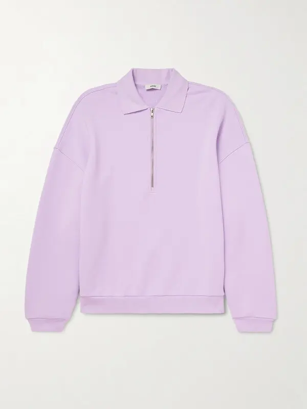 AGOLDE Pace Half-zip Cotton-jersey Sweatshirt