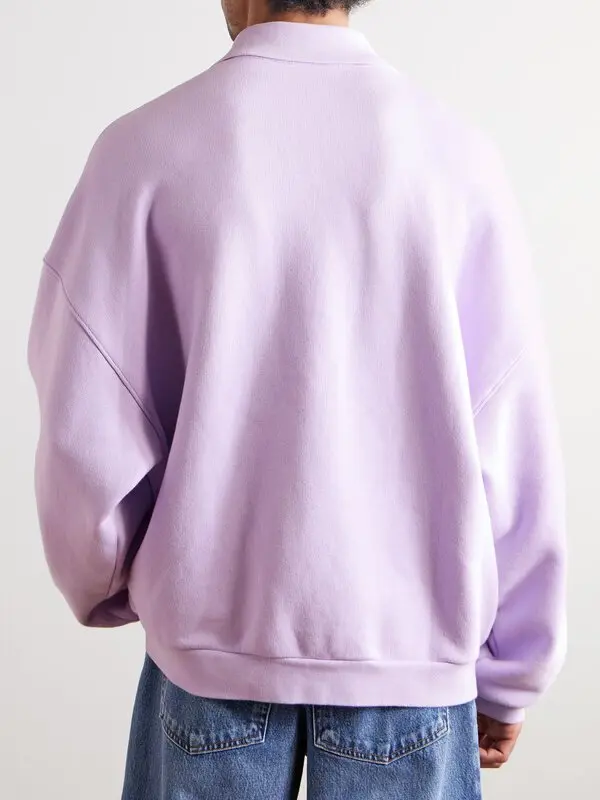 AGOLDE Pace Half-zip Cotton-jersey Sweatshirt
