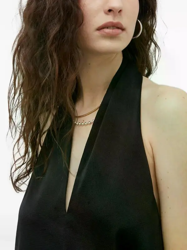 SAMSOE SAMSOE V-neck Sleeveless Midi Dress - Black