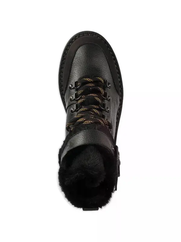 Pinko Ortica Leather Ankle Boots - Black