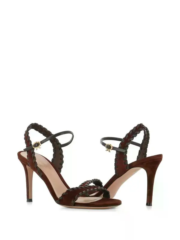 GIANVITO ROSSI Whipstitched Suede Sandals
