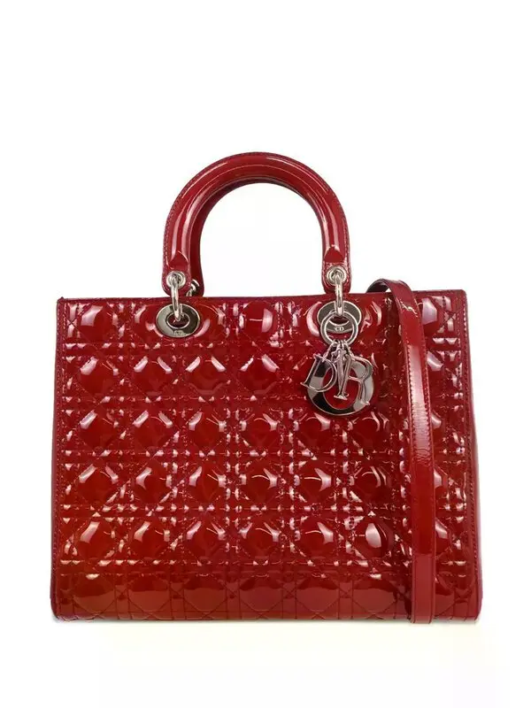 Dior 2011 Large Lady Tote Bag - Red