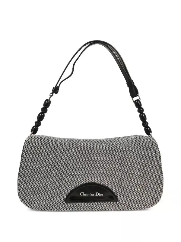 Dior 1999 Maris Pearl Canvas Tote Bag - Grey