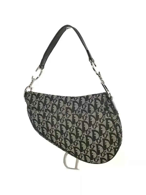 Dior 2003 Saddle Tote Bag - Black