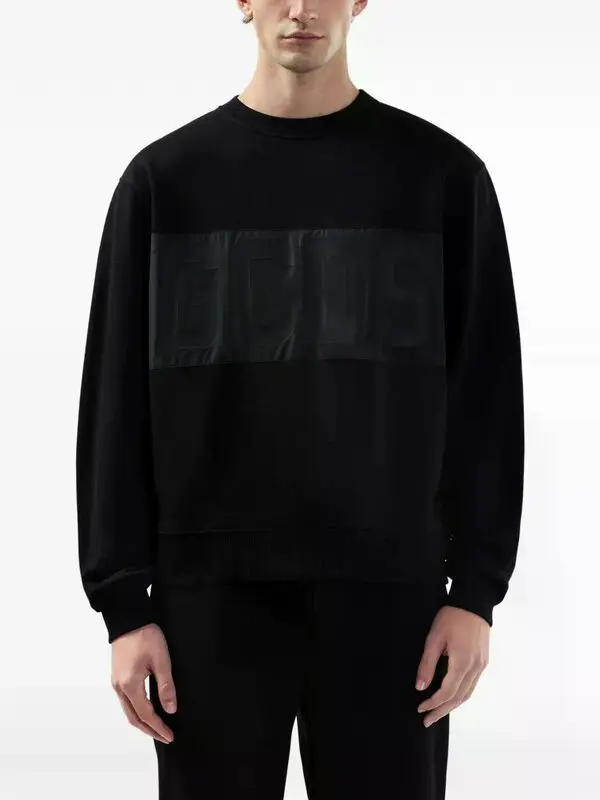 Gcds Logo-band Sweatshirt - Black