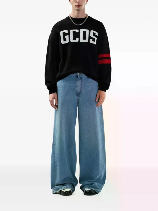 Gcds Logo Print Crew Neck Sweatshirt