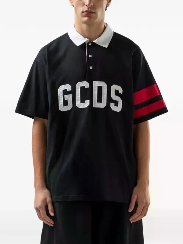 Gcds Logo Striped Polo Shirt