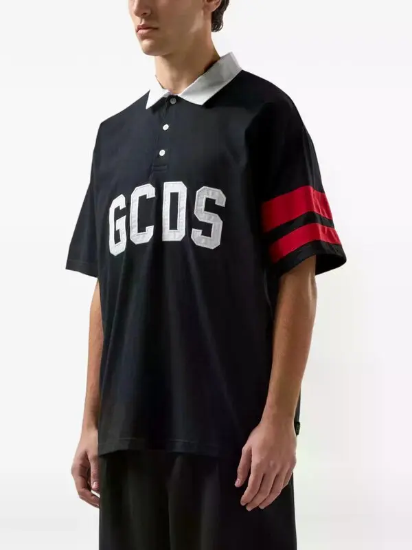 Gcds Logo Striped Polo Shirt