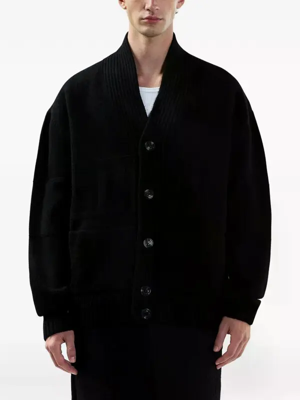 Gcds Shawl-collar Buttoned Cardigan