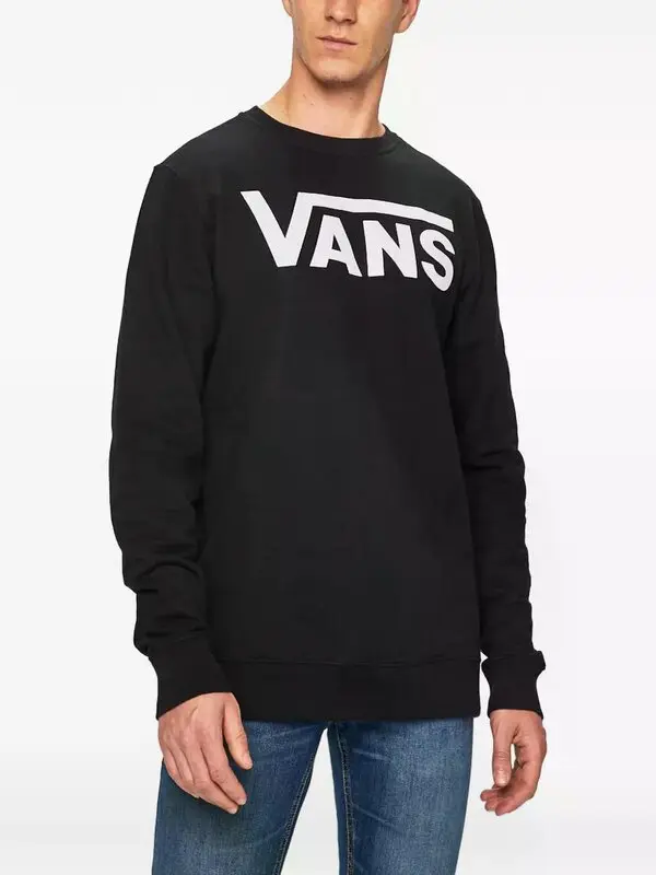 VANS Logo-detail Long-sleeved Sweatshirt - Black