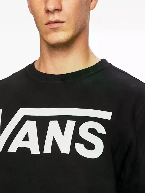 VANS Logo-detail Long-sleeved Sweatshirt - Black