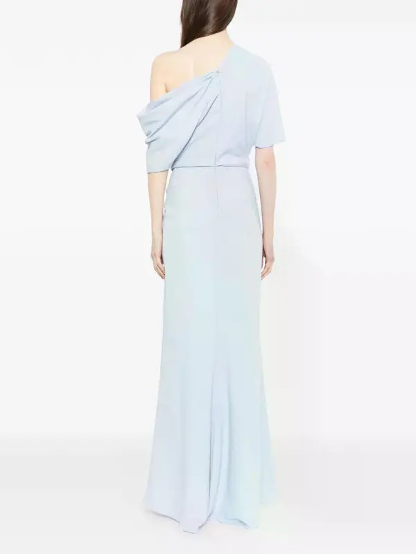 Amsale Pebble Crepe Slouch Maxi Dress