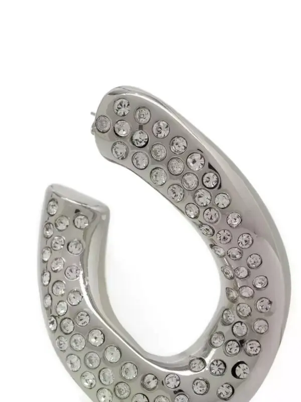 Patrizia Pepe Crystal-embellished Hoop Earrings