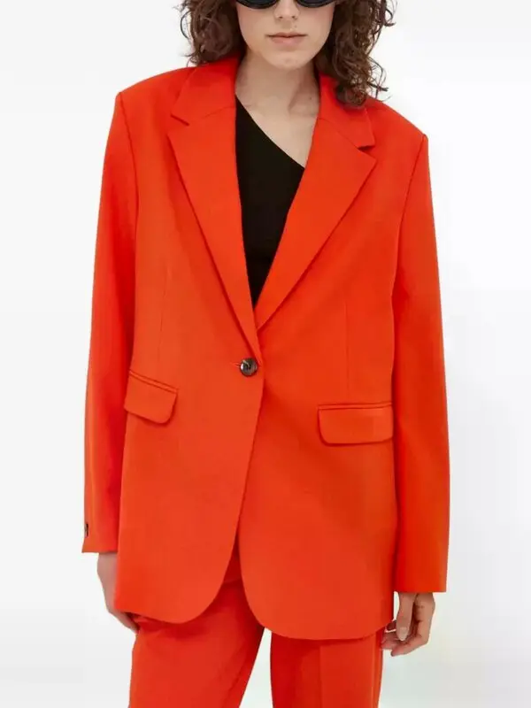 SAMSOE SAMSOE Single-breasted Blazer - Orange