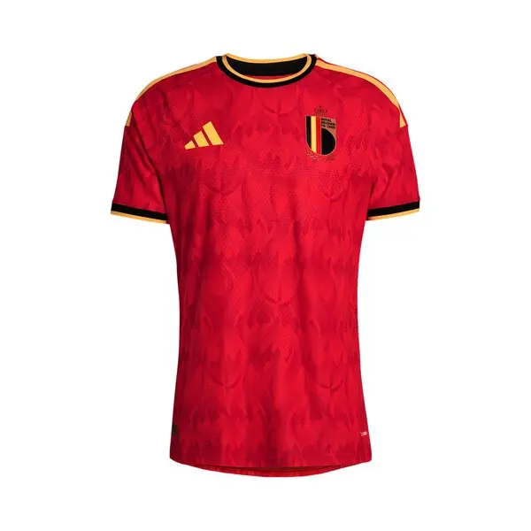 Adidas Soccer Belgium 26 Home Authentic Jersey / Bold Gold - Red