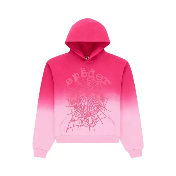 SP5DER Og Web Ombre Hoodie - Pink