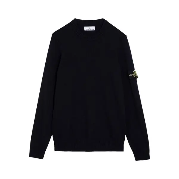 Stone Island Lambs Wool Crewneck 'navy - Blue