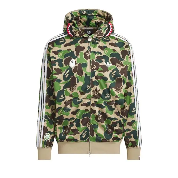 Adidas X Bape Shark Track Hoodie Jacket 'crew - Green