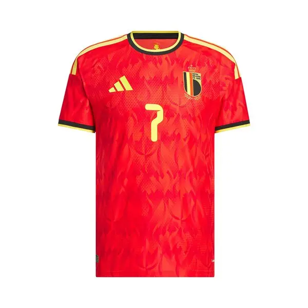 Adidas Belgium 26 Home De Bruyne Authentic Jersey /bold Gold - Red