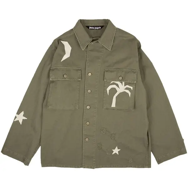 Palm Angels Night Sky Military Jacket - Green