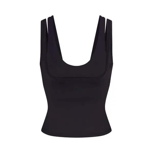 NIKESKIMS Matte Double-strap Tank Top - Black