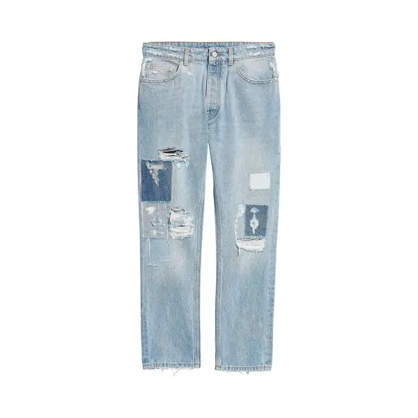 Palm Angels Destroyed 5 Pockets Denim 'light - Blue