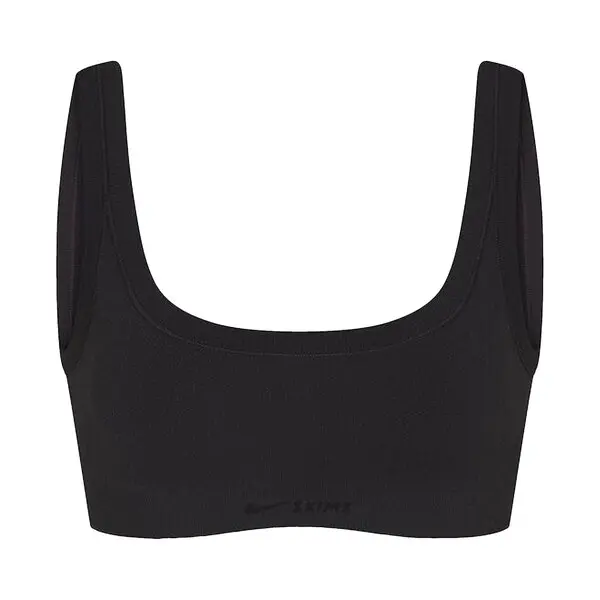NIKESKIMS Vintage Seamless Scoop Neck Bra - Black