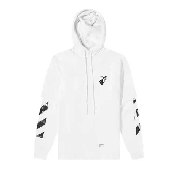 Off-White Carav Arrow Double Sleeve Hoodie /black - White