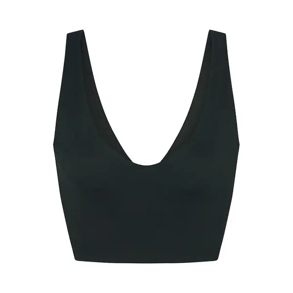 NIKESKIMS Matte V-neck Long-line Bra 'dark Teal/dark Teal - Blue