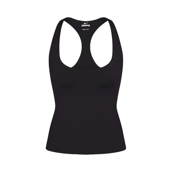 NIKESKIMS Matte Racer Back Tank 'obsidian - Black