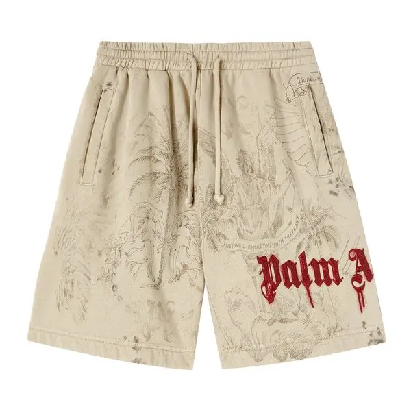 Palm Angels Pencil All Over Sweatshorts 'off - White