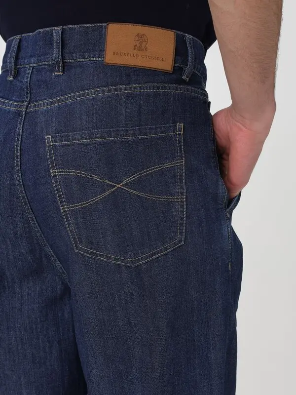 Brunello Cucinelli Tapered Fit Cotton Denim Jeans