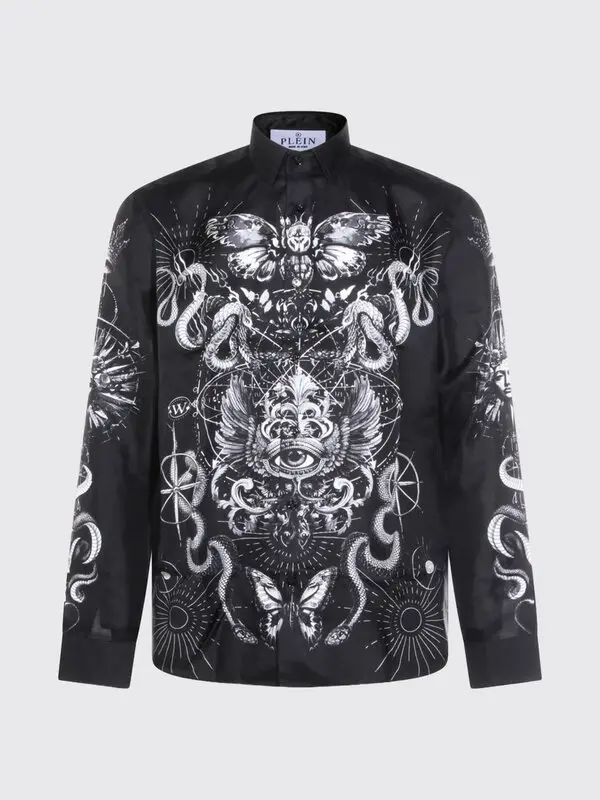 Philipp Plein Cotton Casual Shirt With Logo Print