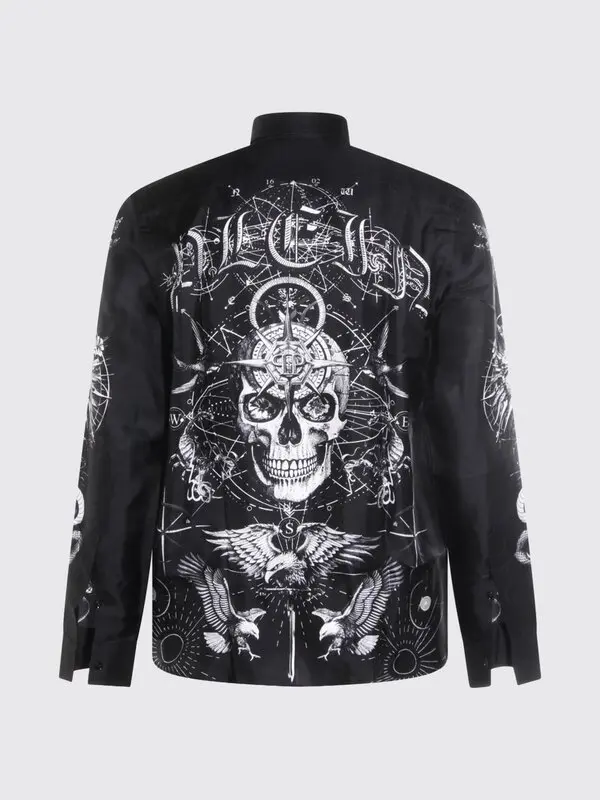 Philipp Plein Cotton Casual Shirt With Logo Print