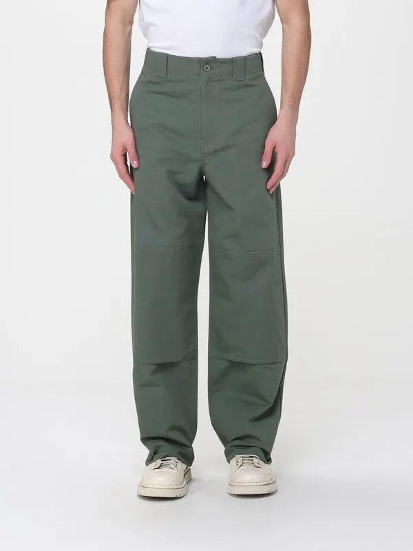 Kenzo Wide-leg Cotton Trousers - Brown