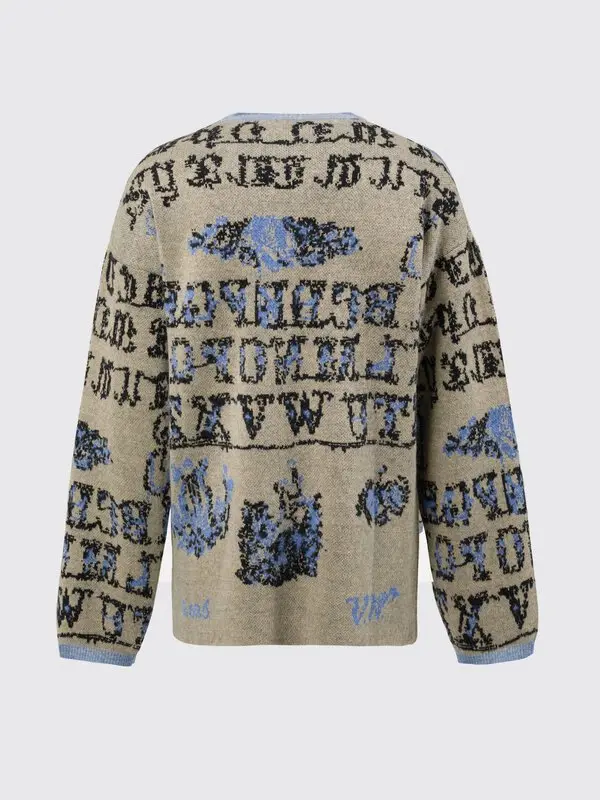 VIVIENNE WESTWOOD Wool Blend Crewneck Pullover With Graphic Print - Blue