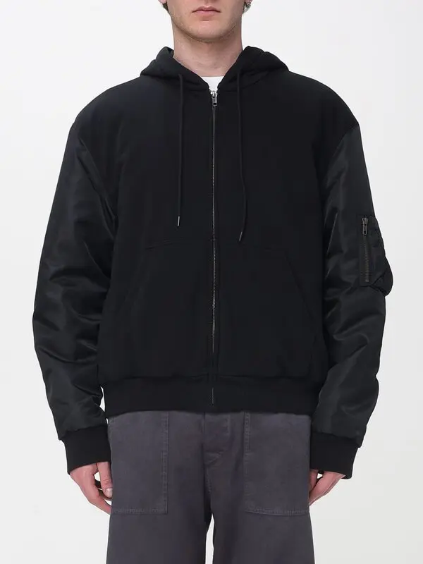MAISON MARGIELA Cotton Blend Hooded Bomber Jacket