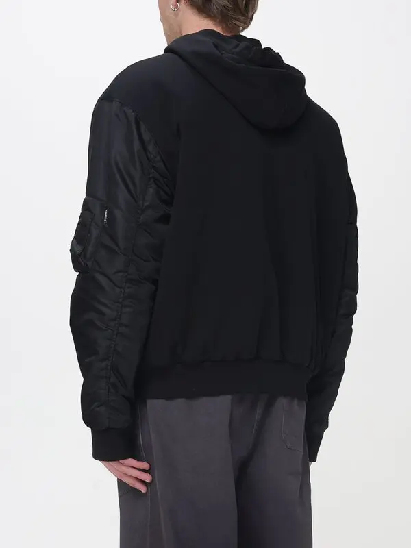 MAISON MARGIELA Cotton Blend Hooded Bomber Jacket