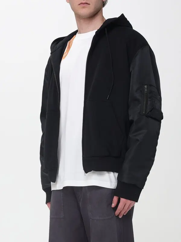 MAISON MARGIELA Cotton Blend Hooded Bomber Jacket