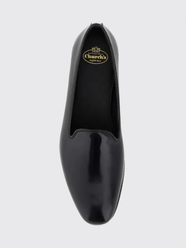 Church's Polished Calfskin Loafers - Black